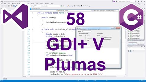 Programación Windows Forms C 58 Gdi V Plumas Youtube