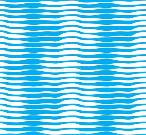 Marine Vector Seamless Pattern With Stylized Blue Waves Curve L Stock Vector Illustration Of