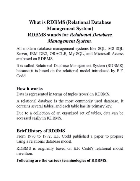 Relational Dbms Vs Dbms Vs File System And Architecture What Is Rdbms