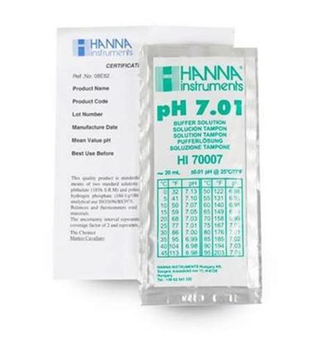 Ph Buffer Sachets With Certificate