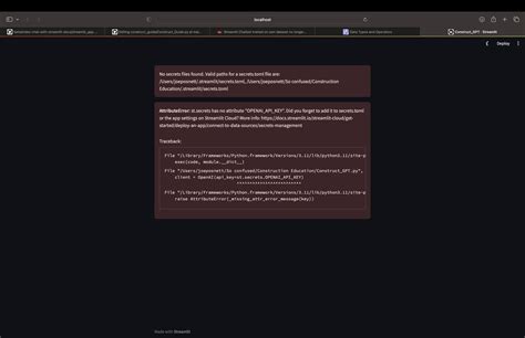 Streamlit Chatbot Trained On Own Dataset No Longer Working 🎈 Using Streamlit Streamlit