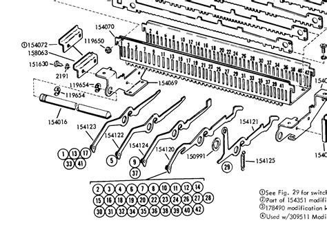 Teletype Model 28 Keyboard Arrangement