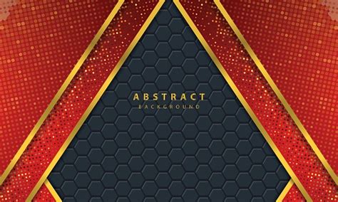 검은 색 겹치는 레이어가 있는 어두운 추상적 배경입니다 골든 라인 효과 요소 장식과 질감 빨간색 배경 벡터입니다 배경 주제에 대한 스톡 벡터 아트 및 기타 이미지 Istock