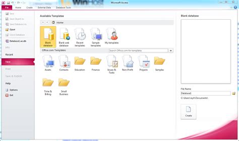Createaccessdatabase Winhost Blog