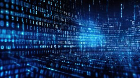 Premium Ai Image Blue Abstract Binary Background