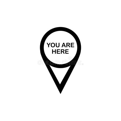 You Are Here Sign Icon Info Map Pointer With Your Location Stock