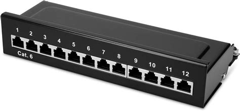 Kwmobile Cat6 Patch Paneel 12 Poorts Cat6 Verdeler Voor Wandmontage En Serverkast