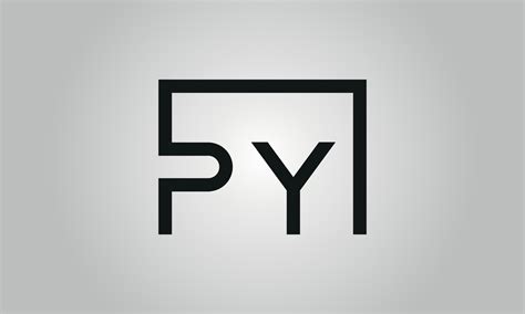 Letter PY Logo Design PY Logo With Square Shape In Black Colors Vector Free Vector Template