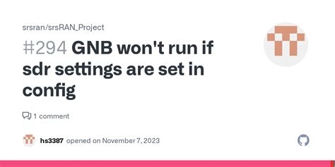 Gnb Won T Run If Sdr Settings Are Set In Config Issue Srsran Srsran Project Github
