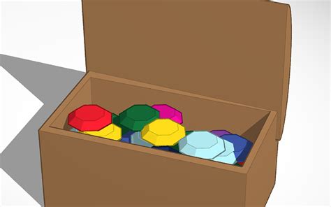 3d Design Treasure Chest Of Gems Tinkercad