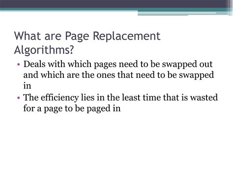 Page Replacement Algorithms Pptx Computing Technology And Computing