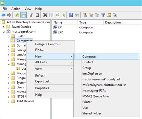 Pre Stage DAG Cluster Name Object CNO In Exchange