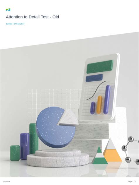 Sample Attention To Detail Test Pdf Cognitive Science