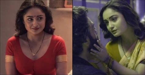 Aaditi Pohankar Tridha Choudhury Breasts Scene In Aashram Aznude Hot