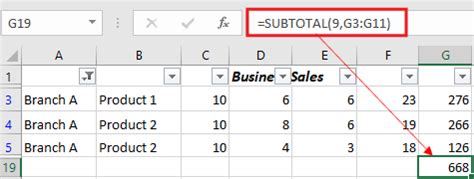 Excel Subtotal Function With Example And Simple Formula