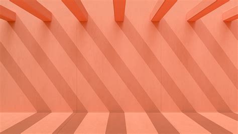 화창한 날과 그림자에 벽과 바닥 3d 렌더링 최소한의 파스텔 오렌지 핑크 건축 배경 분홍에 대한 스톡 사진 및 기타 이미지 분홍 평균대 0명 Istock