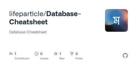 github lifeparticle database cheatsheet database cheatsheet