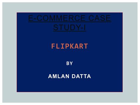 E Commerce Case Study Pptx