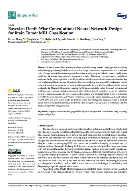 pdf bayesian depth wise convolutional neural network design for brain