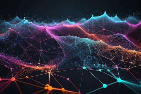 Premium Photo Abstract Science Technology Background Network Particle Illustration