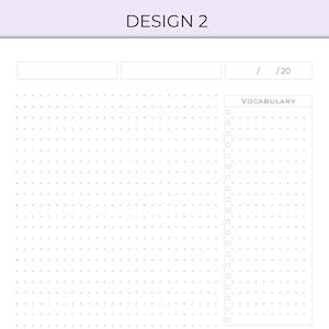 Language Note Taking Templates 4 Sizes Foreign Language Notes Class Notes Self Study