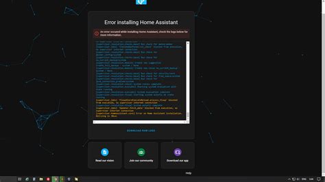 The First Launch Of Home Assistant Does Not Install Installation Home Assistant Community