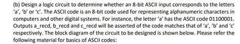 [solved] b design a logic circuit to determine whether