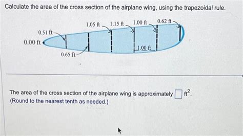 solved calculate the area of the cross section of the