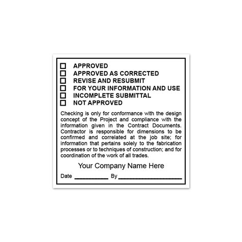 Engineering Review Stamp Rubber Stamp Champ