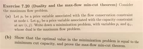 consider the maximum flow problem let p i be a