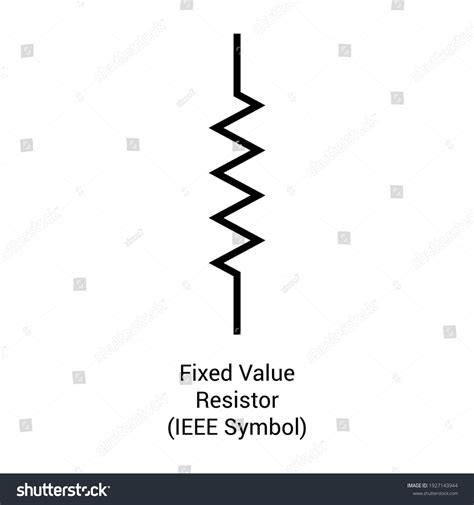 Fixed Value Resistor Symbol Ieee Symbols Stock Vector Royalty Free