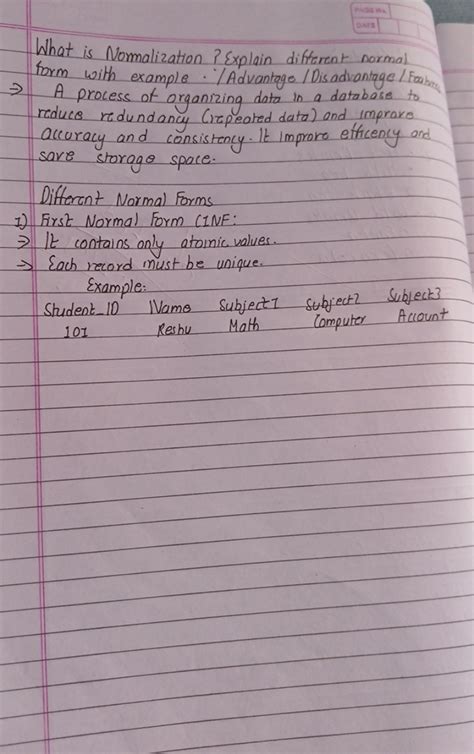 What Is Normalization Explain Different Normal Forms With Examples Disc