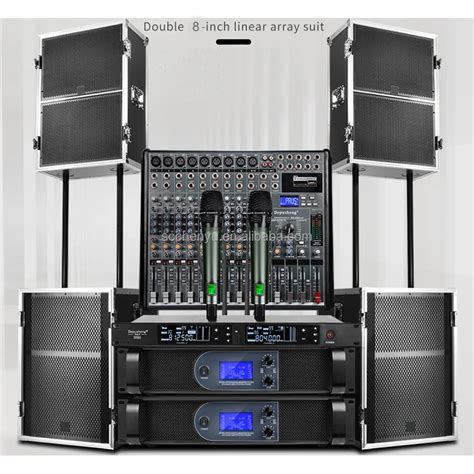 Professional Audio System Dual Inch Line Array Speakers Outdoor Stage Sound System Large