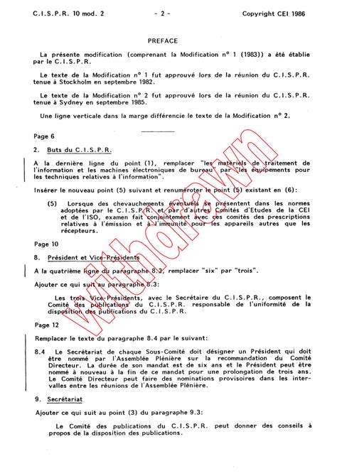 Cispr 10 1981 Amd2 1983 Amendment 2 Organization Rules And Procedures Of The Cispr