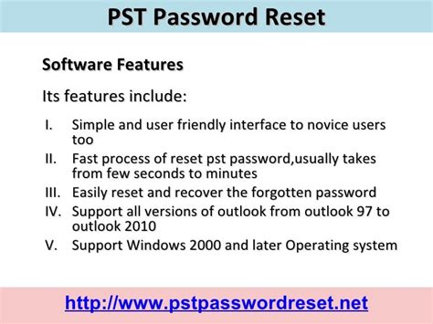 Pst Password Reset Get Access To Pst Without Any Risk