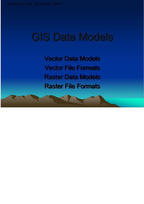 Pdf Gis Data Model Dokumentips