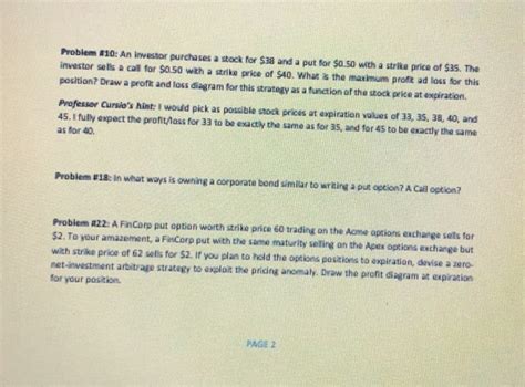 Solved Problem A10 An Investor Purchases A Stock For 38