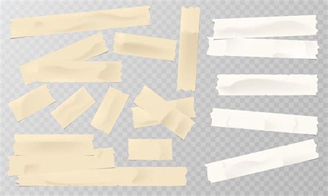 노란과 백색 다른 크기 접착제 스티커 마스킹 덕트 테이프 종이 조각 회색 텍스트에 대 한 제곱 배경 0명에 대한 스톡 벡터 아트 및 기타 이미지 Istock