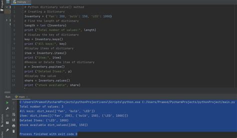 Python Value Method And Keys Method