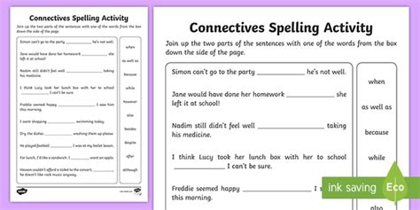 Connectives In English Connective Teaching Wiki Twinkl