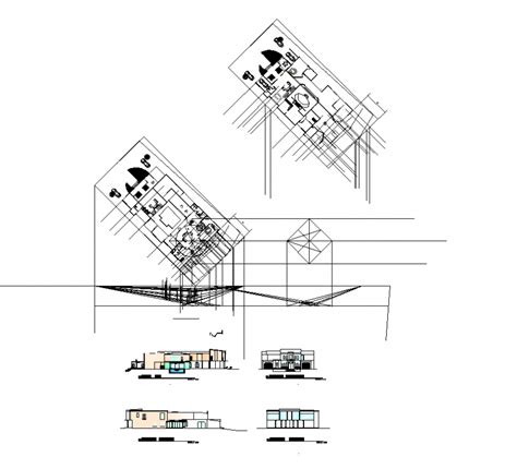 Residency Housing Building Detail Plan And Elevation 2d View Layout