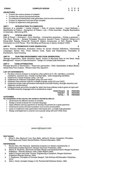 Cs8602 Complier Design Handwritten Notes Lomoarcpsd Lomoarcpsd