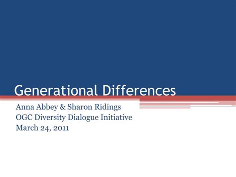 Ppt Generational Differences Powerpoint Presentation Free Download