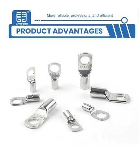 SC Series Naked Pure Copper Terminal Ring Single Hole Non Insulated Wiring Crimp Terminals