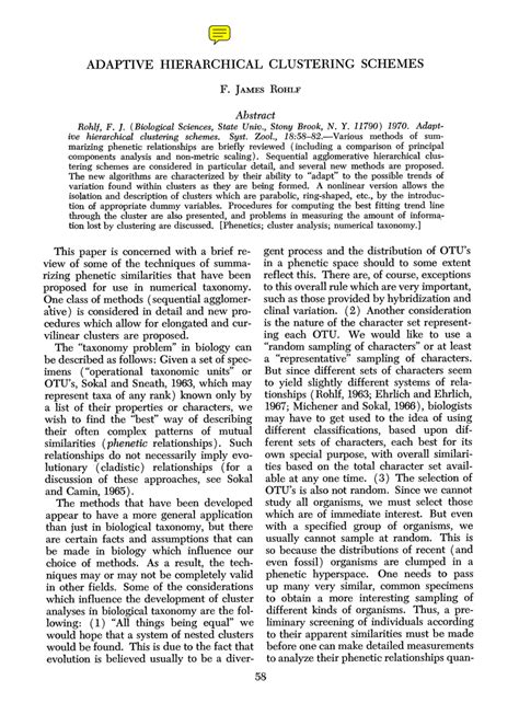 Pdf Adaptive Hierarchical Clustering Schemes
