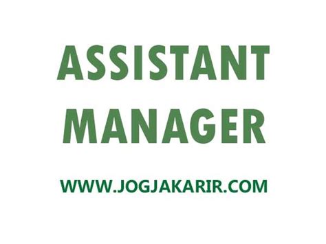 Lowongan Pekerjaan Assistant Manager Di Jogja Loker Jogja Portal