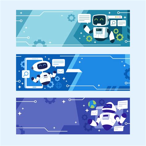 Smart Chat Bot With Ai Technology Horizontal Banner 22986793 Vector Art At Vecteezy