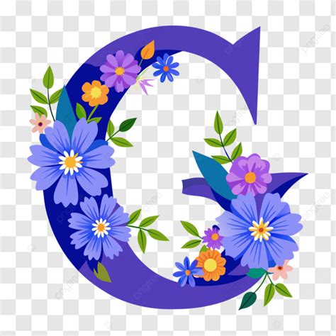 크리 에이 티브 꽃 편지 G 로고 아이콘 벡터 아트 그림 투명 배경 알파벳 유형 초대 Png 일러스트 및 이미지 에 대한 무료 다운로드 Pngtree