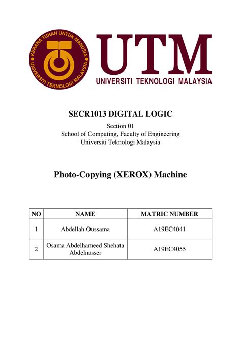 Digital Logic Report Warning TT Undefined Function SECR DIGITAL LOGIC Section