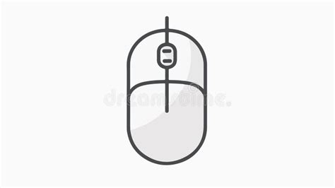 Sleek Wireless Computer Mouse Outline Icon Vector Stock Vector Illustration Of Silhouette